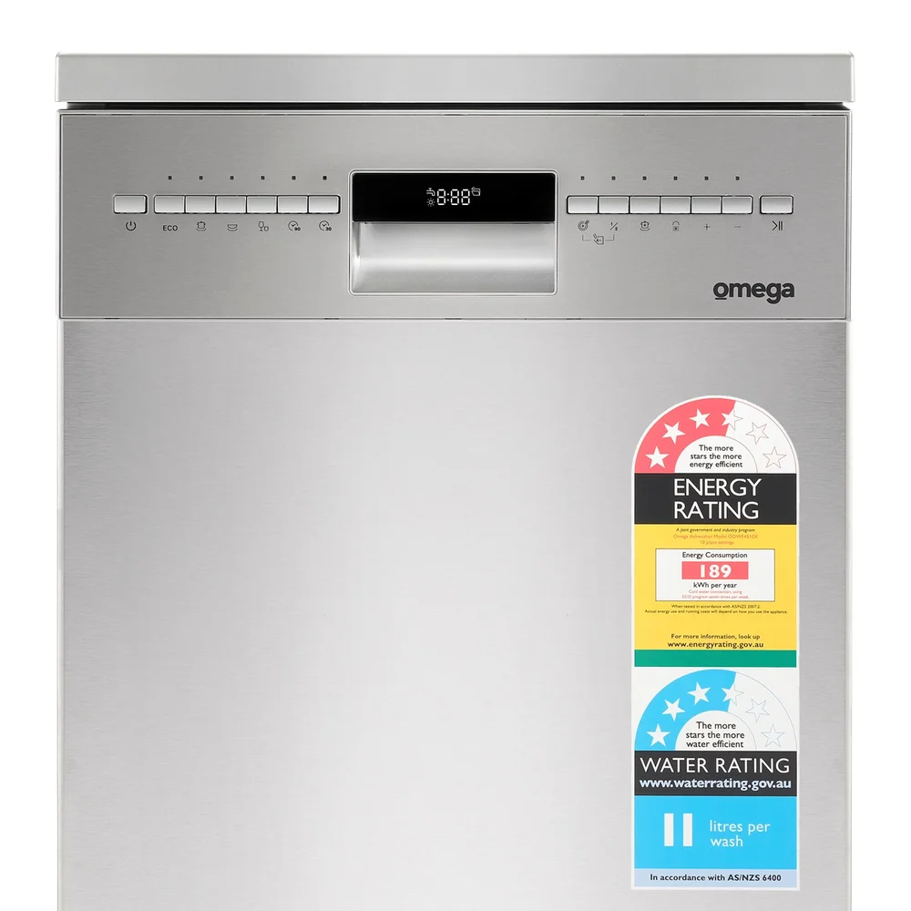 60cm Freestanding Dishwasher | ODWF6014X — Omega Appliances