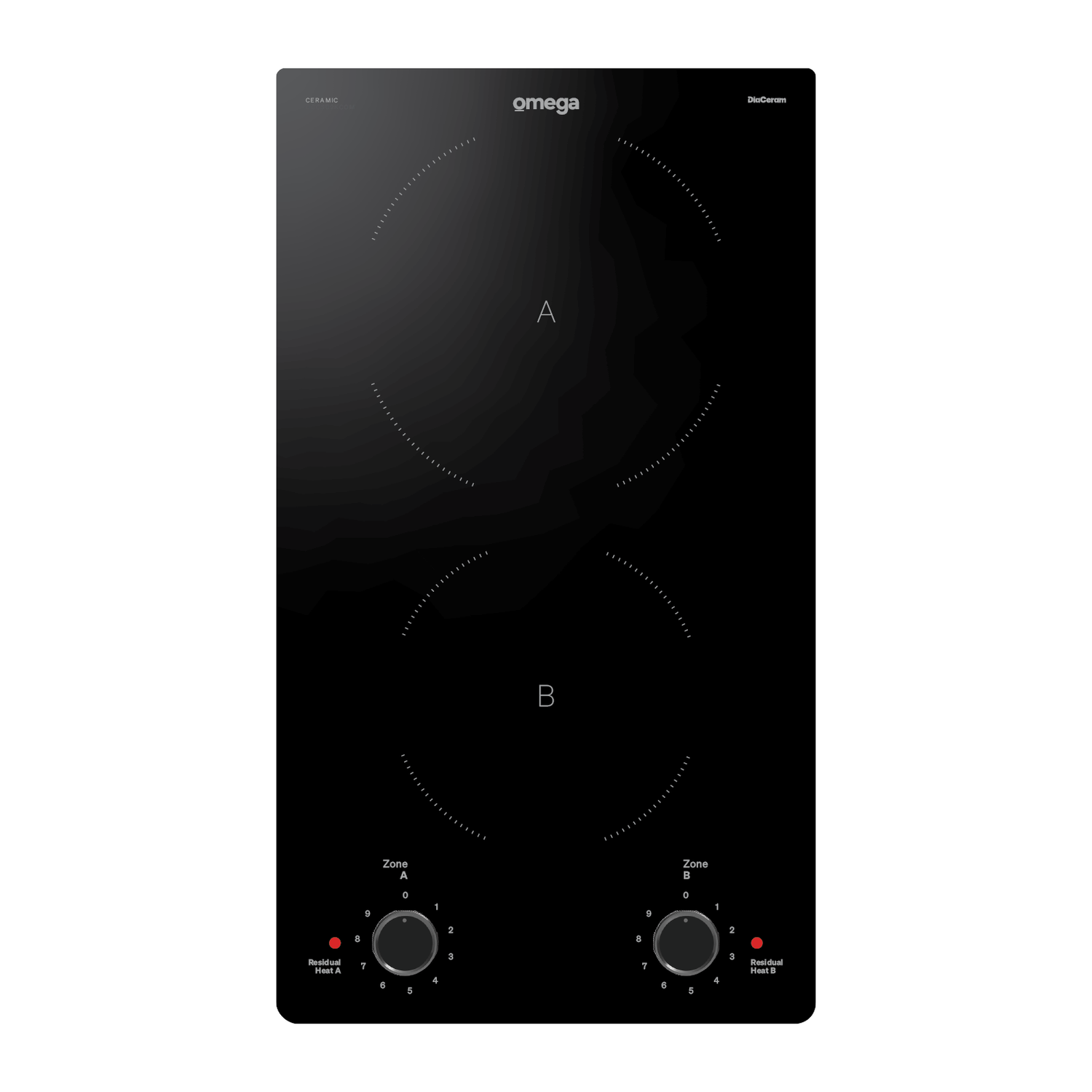 60cm 4 Zone Ceramic Cooktop | OC64TB — Omega Appliances