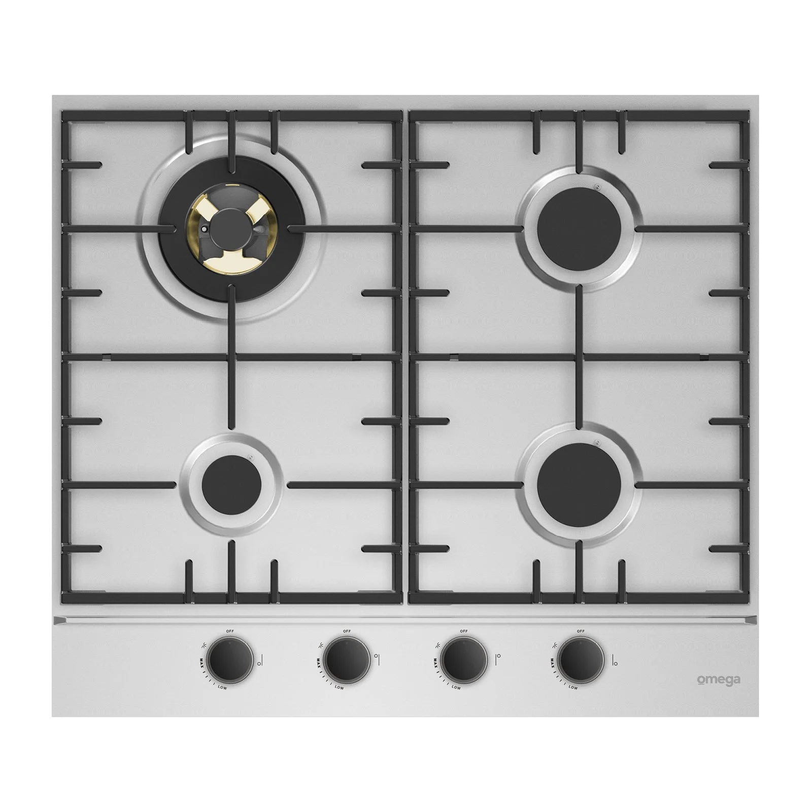 60cm Gas Cooktop, Stainless Steel | OCG604WX — Omega Appliances