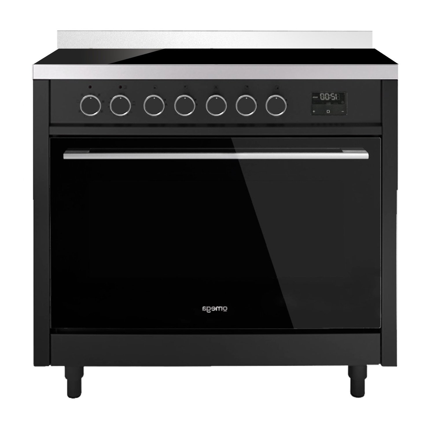 90cm Freestanding Cooker with Induction Cooktop | OFOIC909B — Omega ...