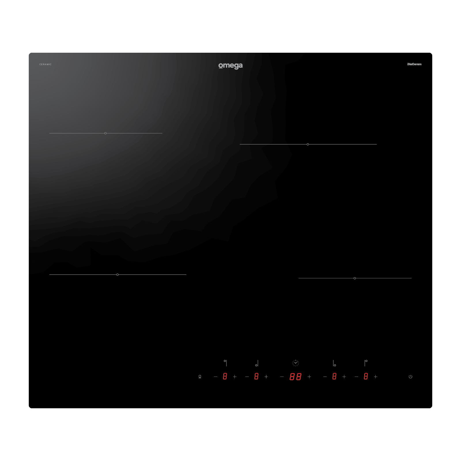 60cm 4 Zone Ceramic Cooktop | OC64TB — Omega Appliances