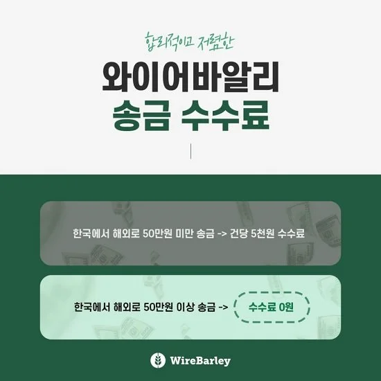 해외 송금의 새로운 기준 와이어바알리. 한국에서 해외로, 미국, 호주, 캐나다 등에서 한국으로 빠르고 편리하고 저렴하게 송금해 보세요.