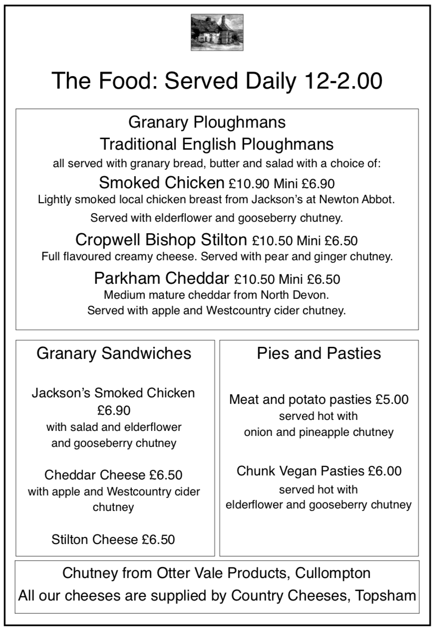 Beer & food — The Bridge Inn, Topsham