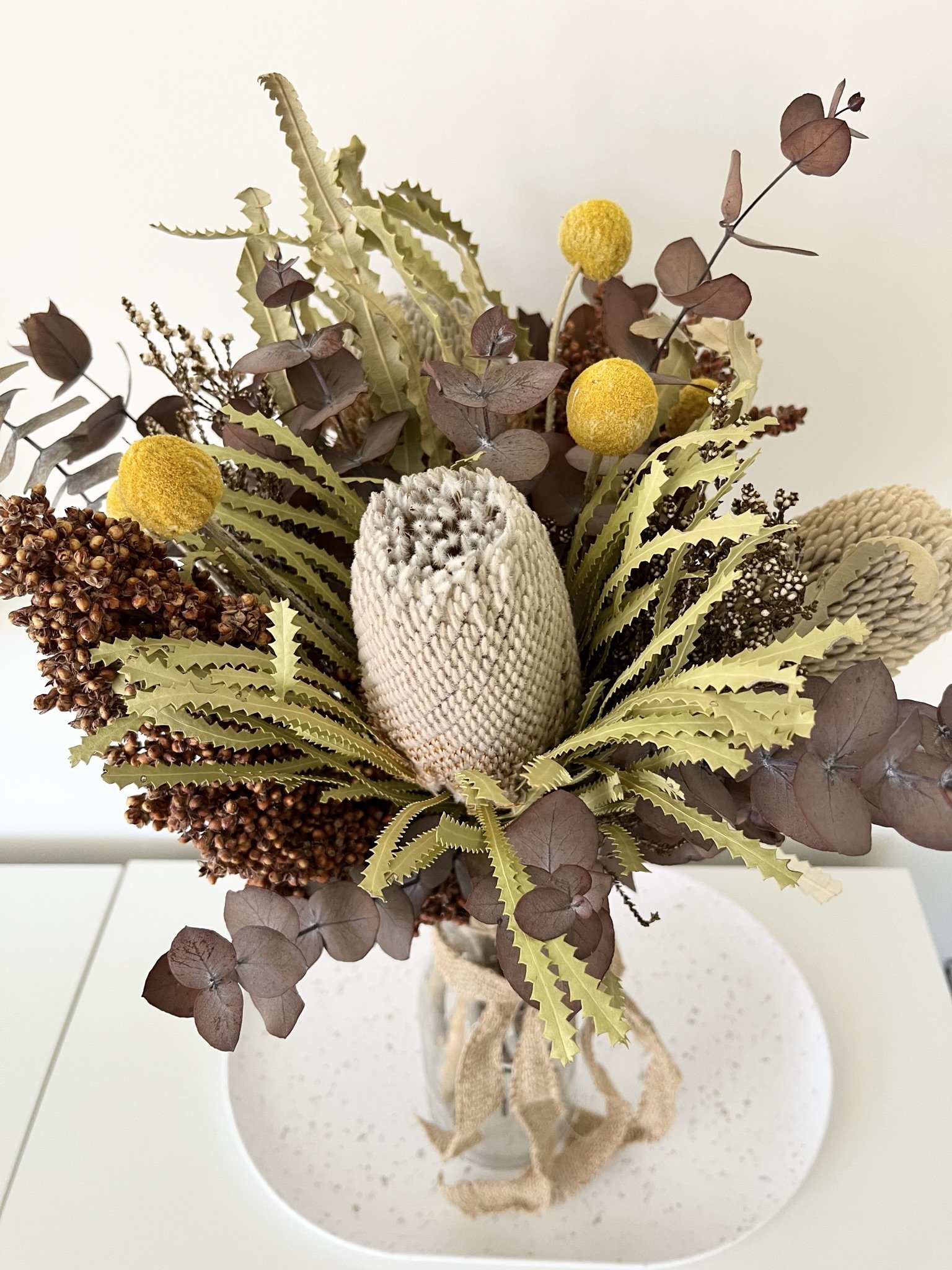 Dried Native Bunch with Banksia — The Preserved Stem - Dried Flowers