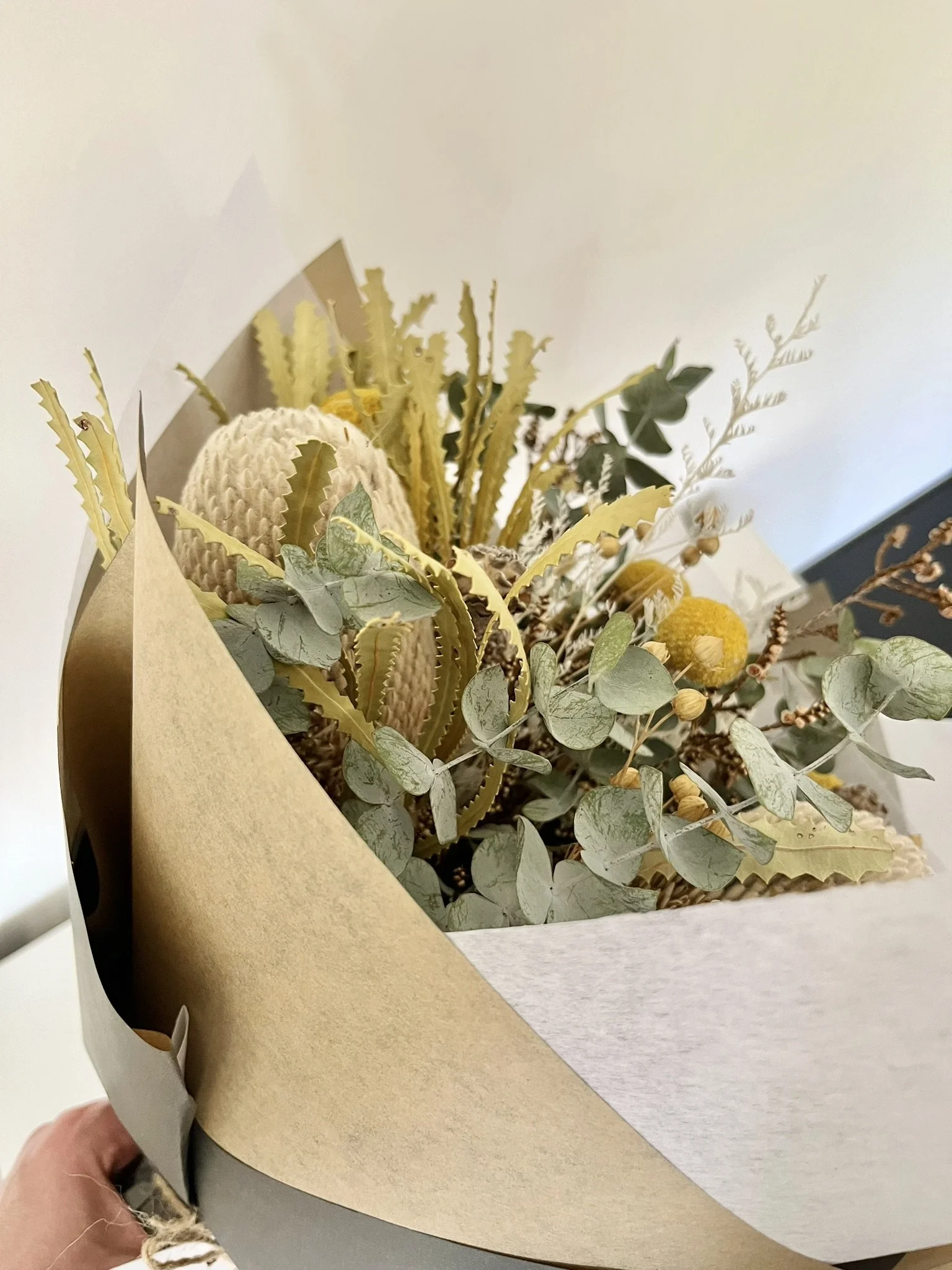 Dried Native Bunch with Banksia — The Preserved Stem - Dried Flowers