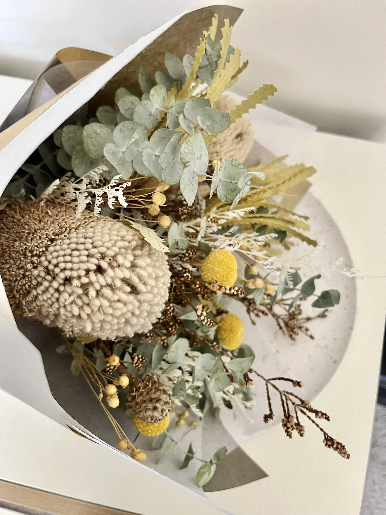 Dried Native Bunch with Banksia — The Preserved Stem - Dried Flowers