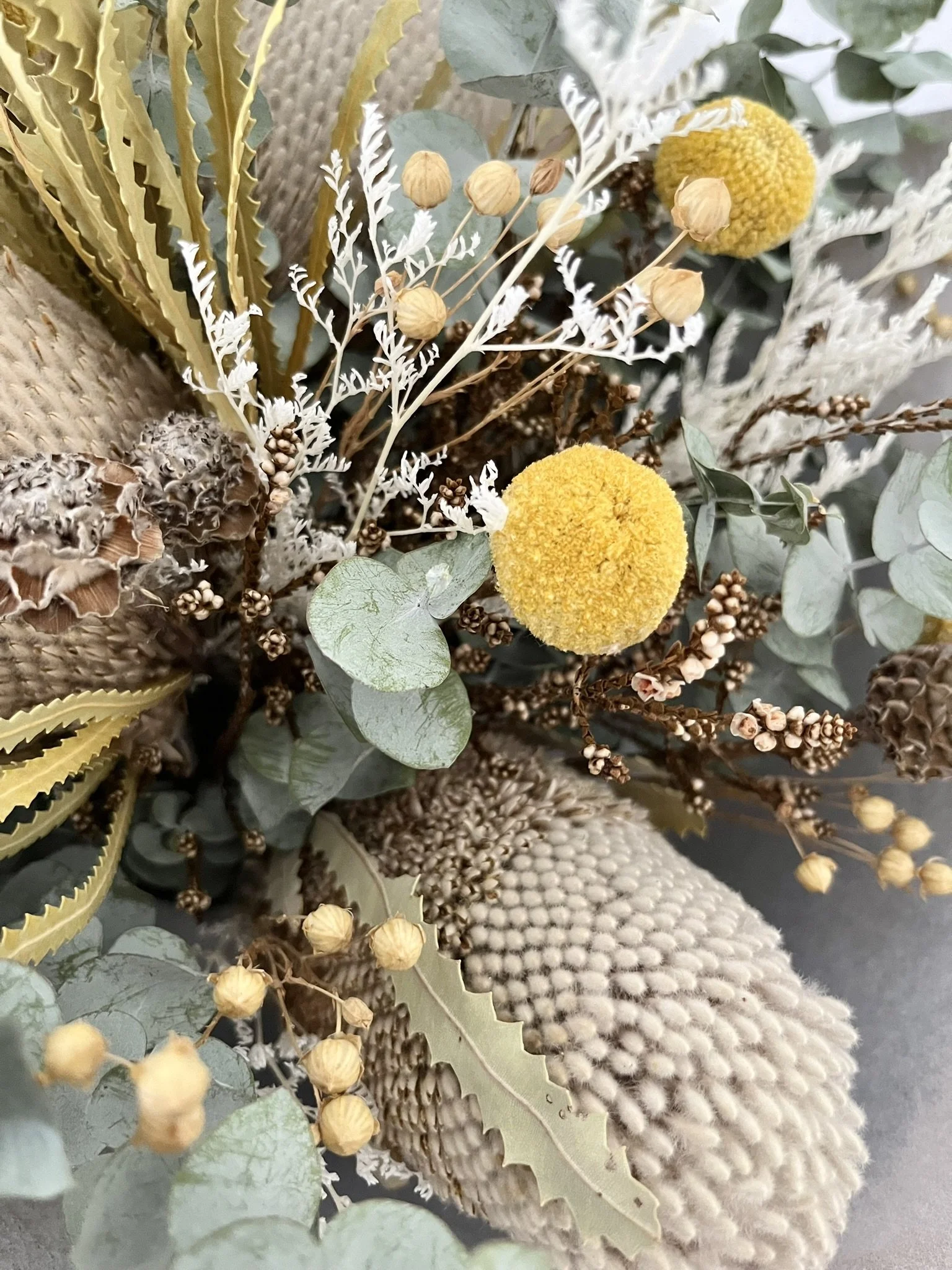 Dried Native Bunch with Banksia — The Preserved Stem - Dried Flowers