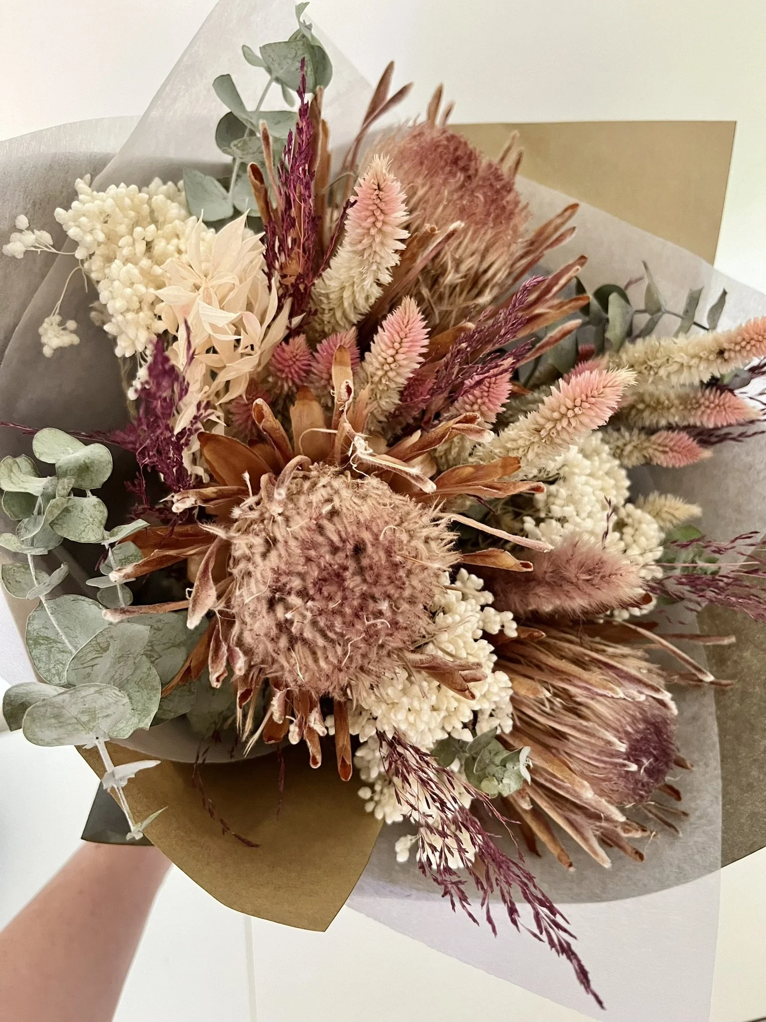 Dried Native Bunch with Banksia — The Preserved Stem - Dried Flowers