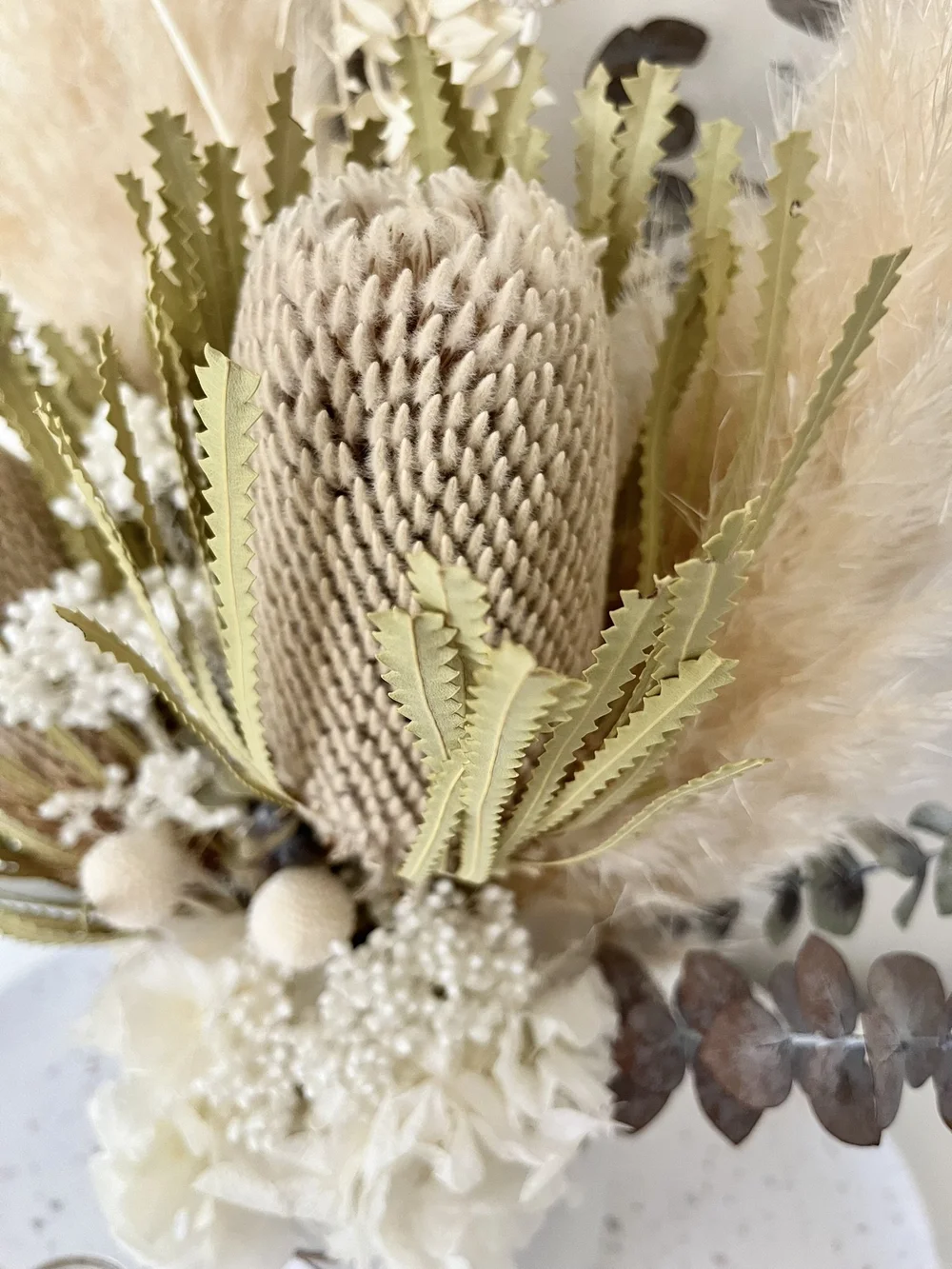 Large Dried Flower Arrangement Green — The Preserved Stem - Dried Flowers
