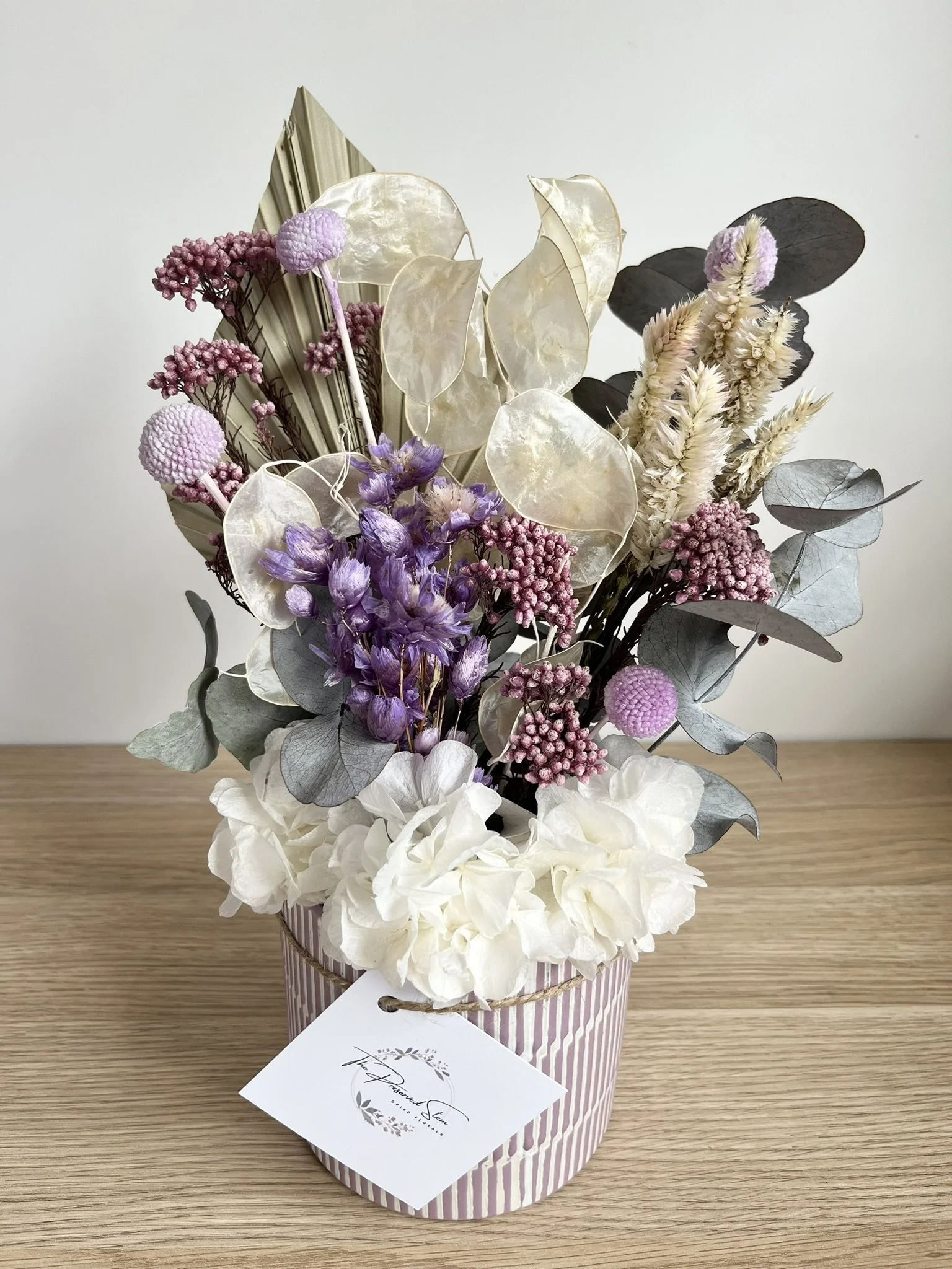 Dried Flower Arrangement Purple — The Preserved Stem - Dried Flowers