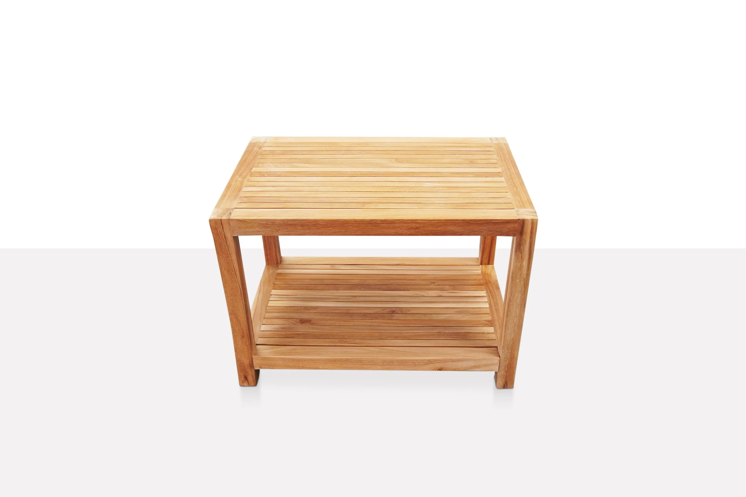 Two Tier Rectangle Side Table — TEAKMAN