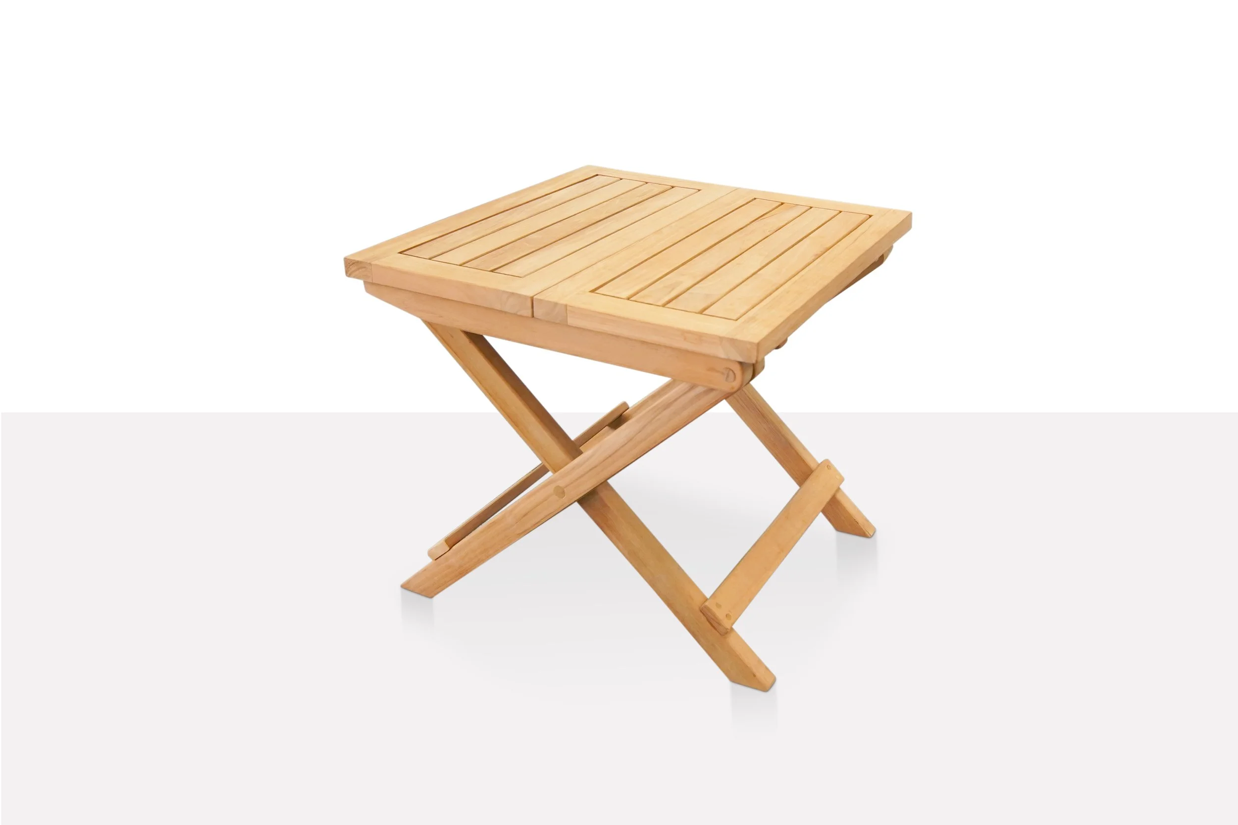 Square Colapsable Folding Side Table — TEAKMAN