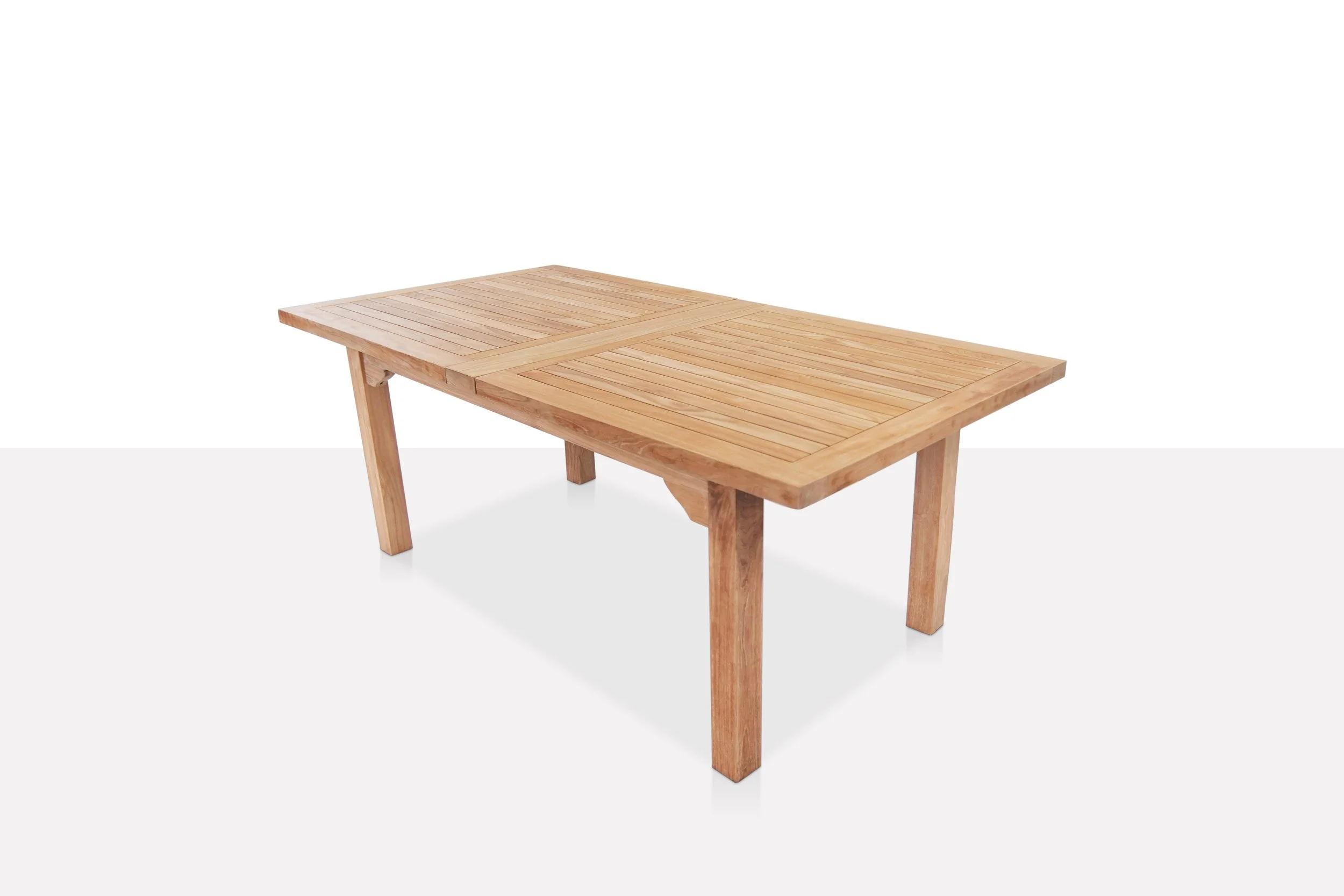 Rockport Rectangle Double Extension Dining Table (Extra Thick) with ...