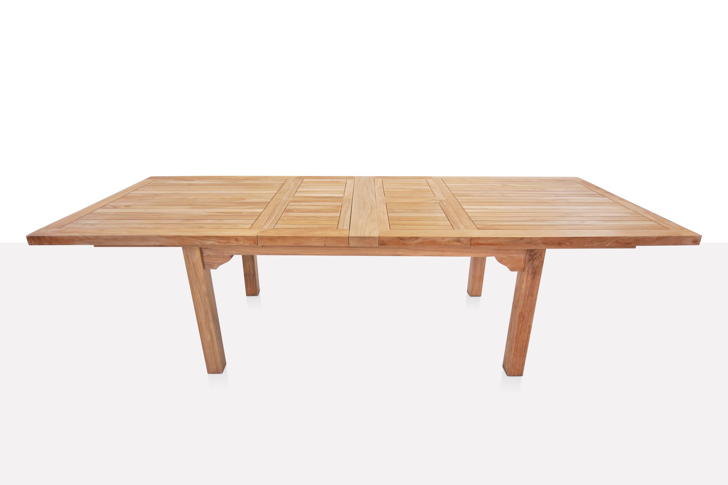 Rockport Rectangle Double Extension Dining Table (Extra Thick) with ...