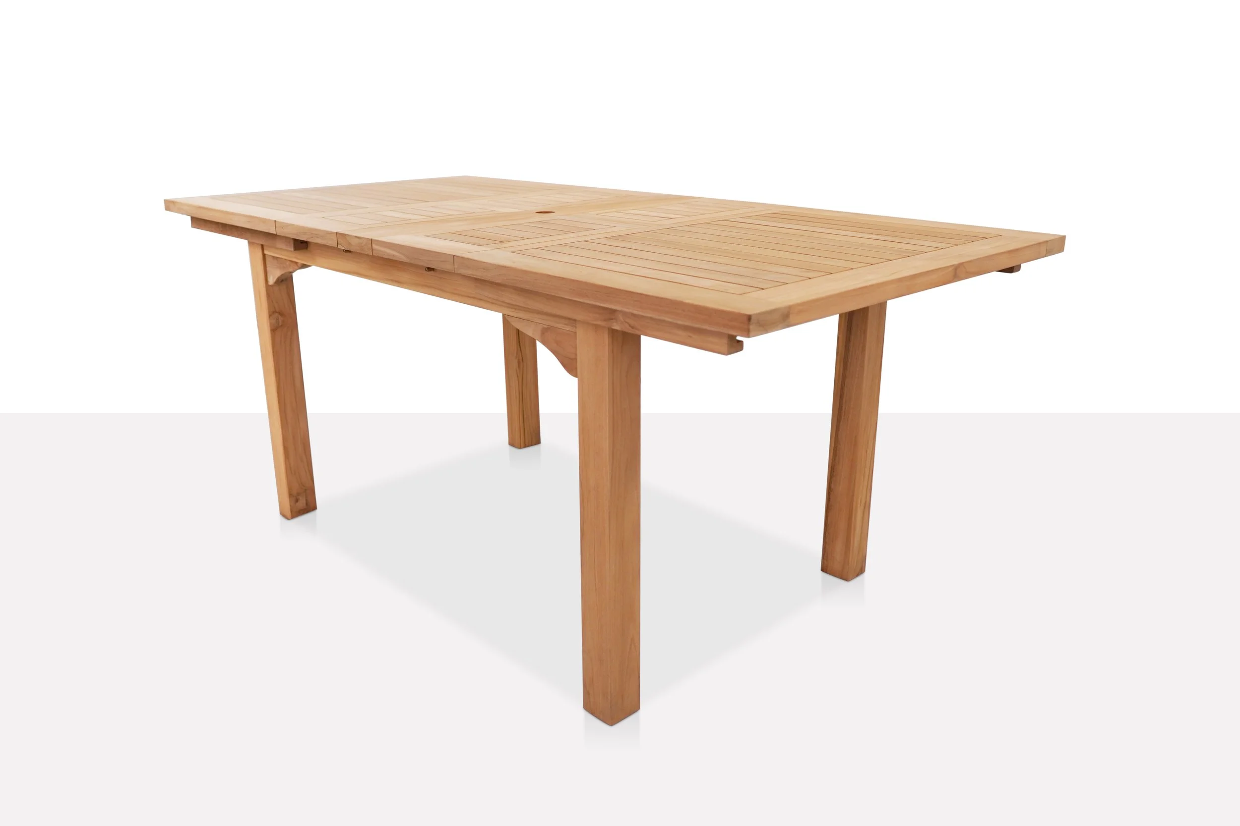 Cape Rectangle Double Extension Dining Table with Butterfly Leafs — TEAKMAN