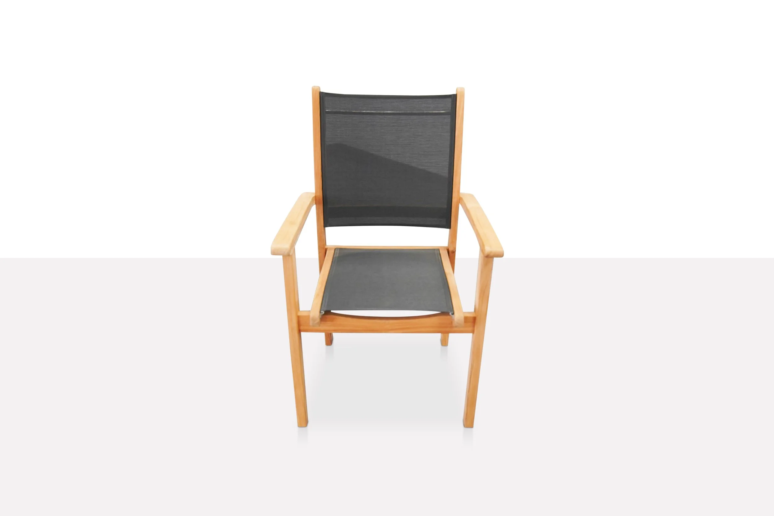Ocean Stackable Arm Chair - Black — TEAKMAN
