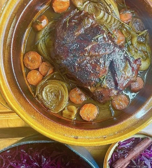 Braised beef shin pot roast