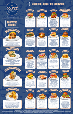 Menu — Cafe Square One