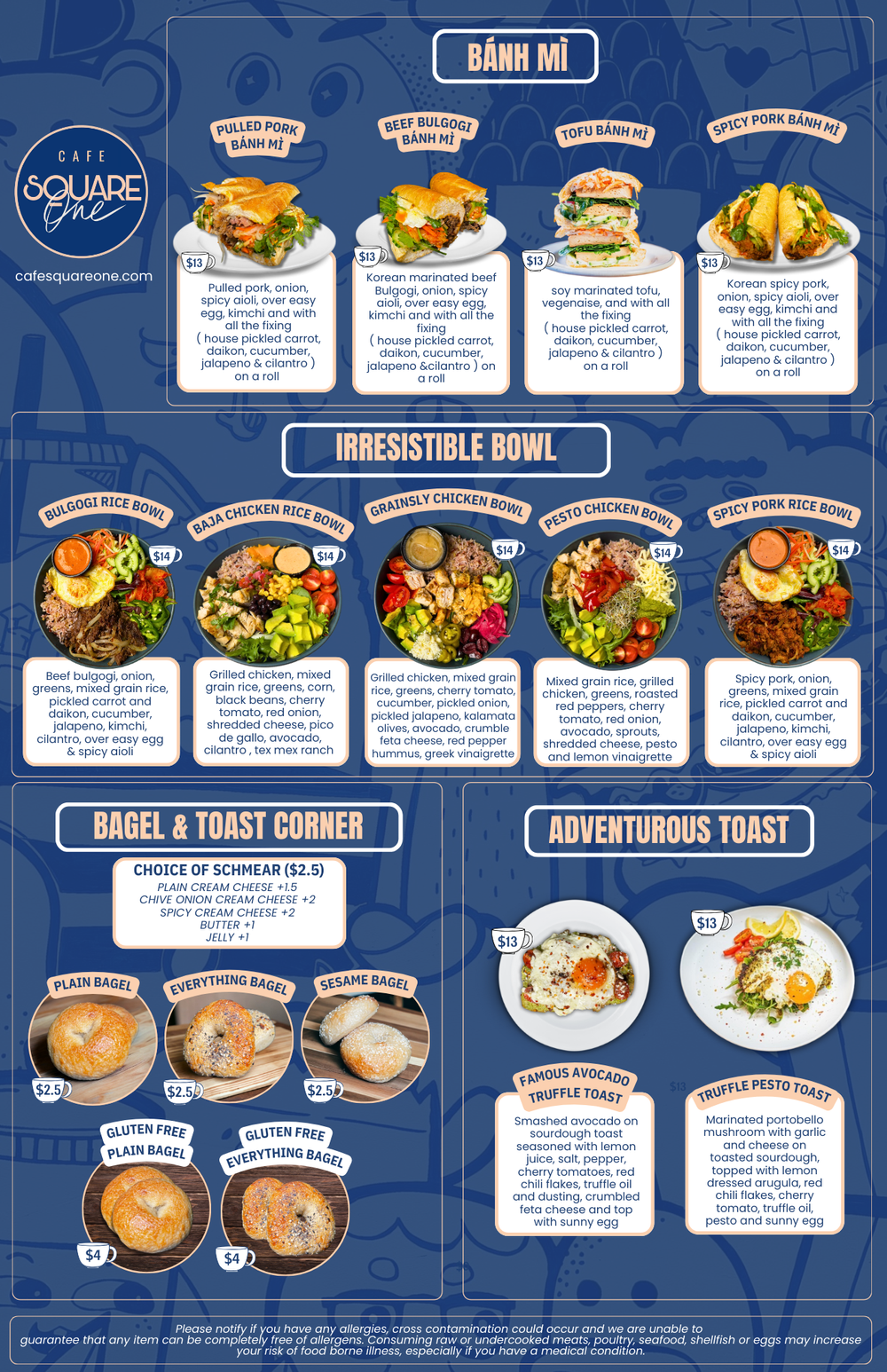 Menu — Cafe Square One