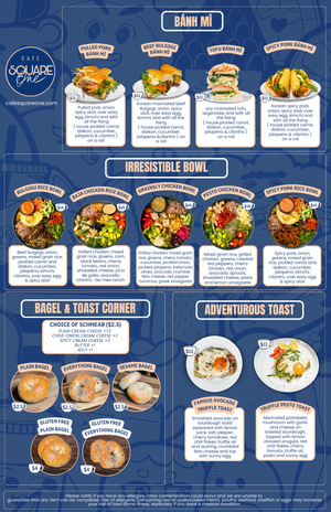 Menu — Cafe Square One