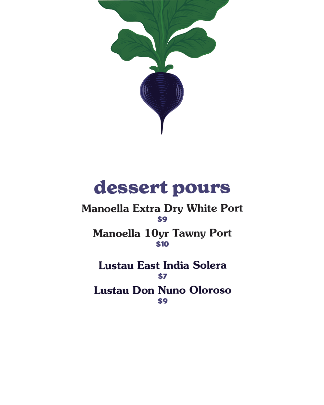 Dinner Menu — Black Radish Bar & Restaurant