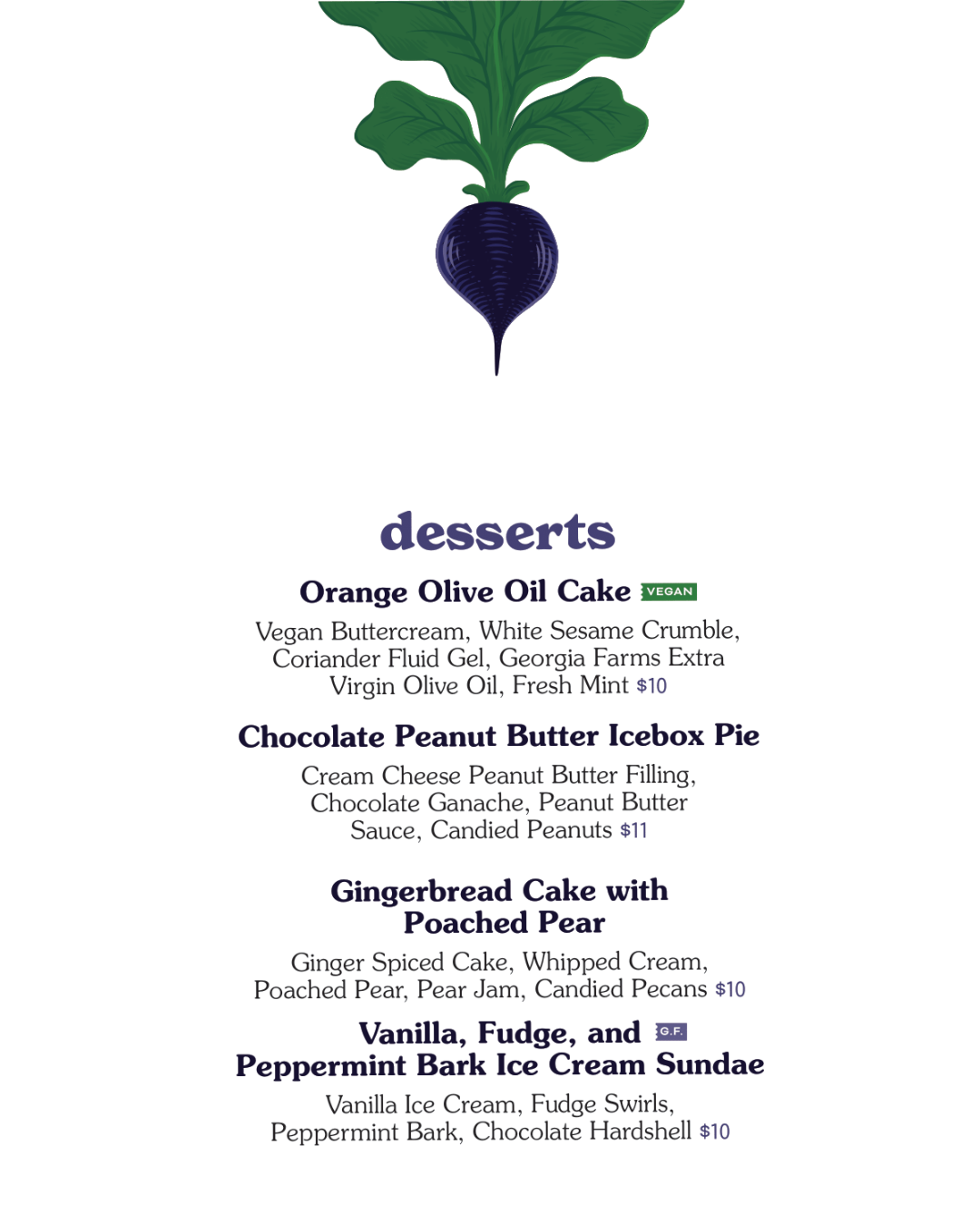 Dinner Menu — Black Radish Bar & Restaurant