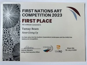 Contemporary Aboriginal Art Victoria - Tamay Beam Art