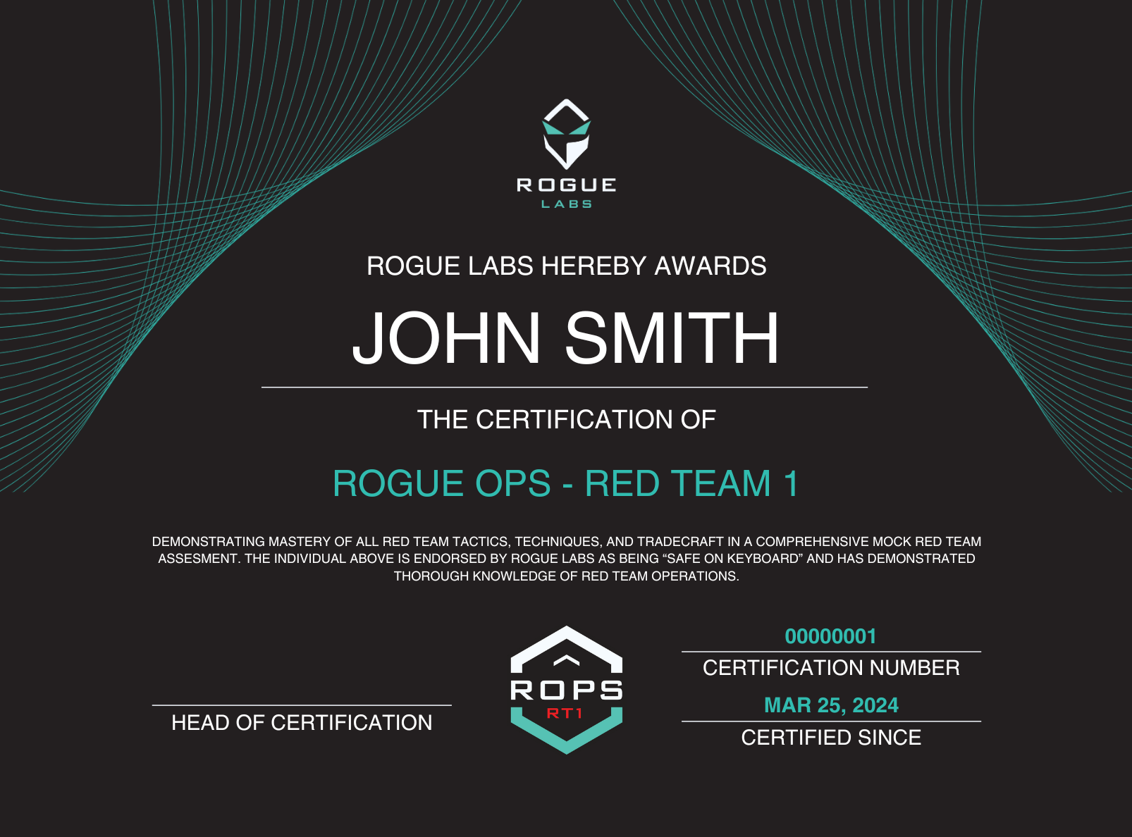 ROPS-RT1 — Rogue Labs
