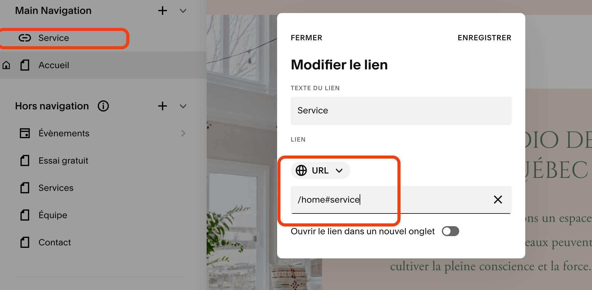 Comment mettre des liens d'ancrage dans ton site web Squarespace — Rachel Blouin Designer Web