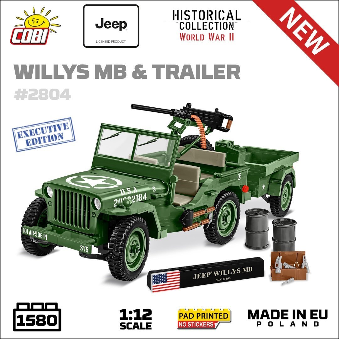 COBI Executive Edition Jeep Willys MB and Trailer | COBI Building Set ...
