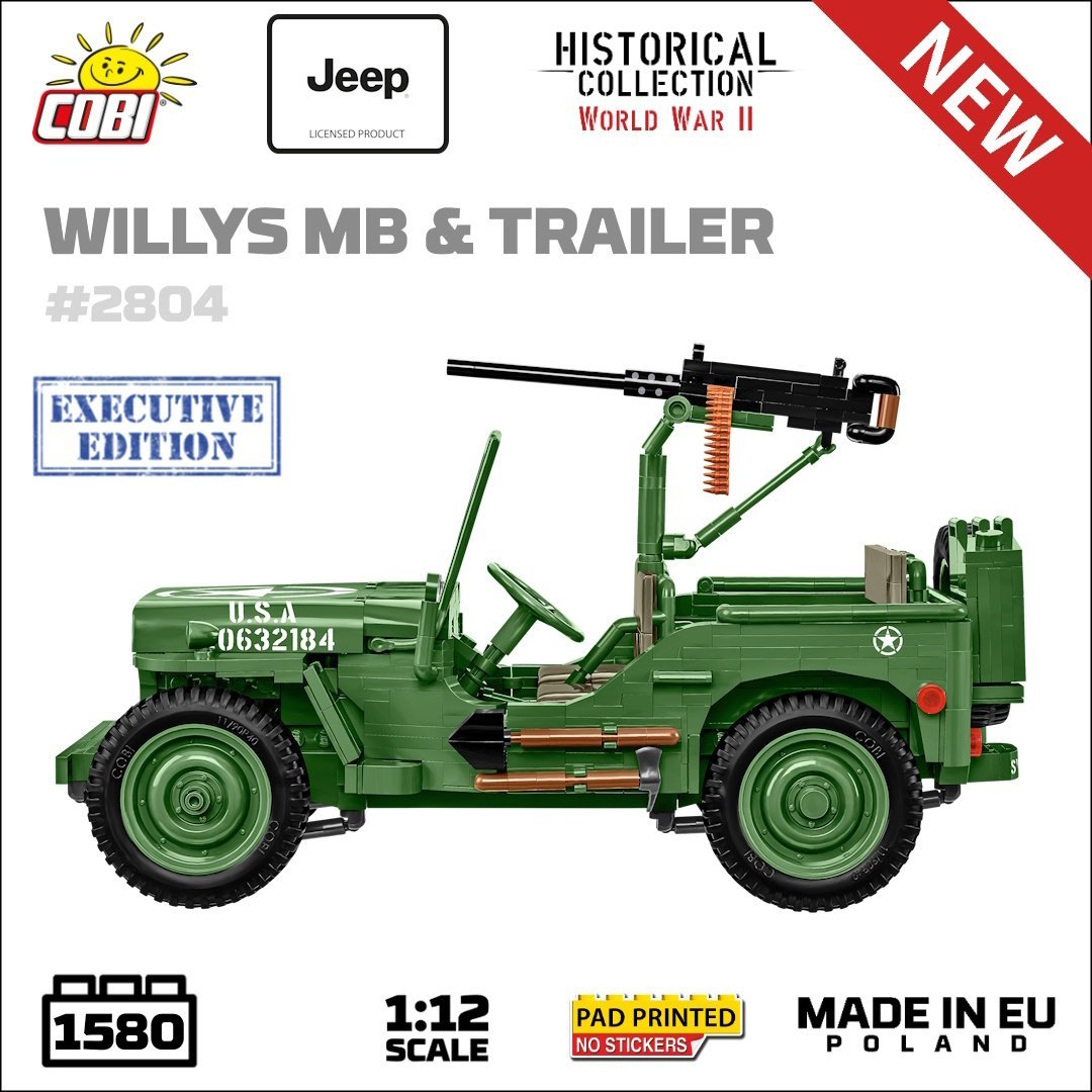 COBI Executive Edition Jeep Willys MB and Trailer | COBI Building Set ...