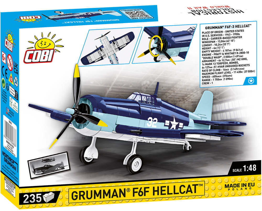 COBI Grumman F6F Hellcat Fighter : Set #5883 — buildCOBI.com Cobi