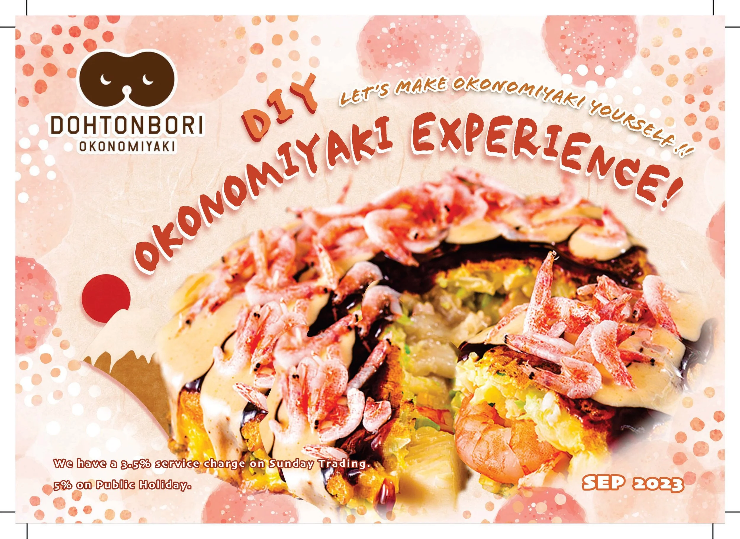 Menu — Dohtonbori Restaurant