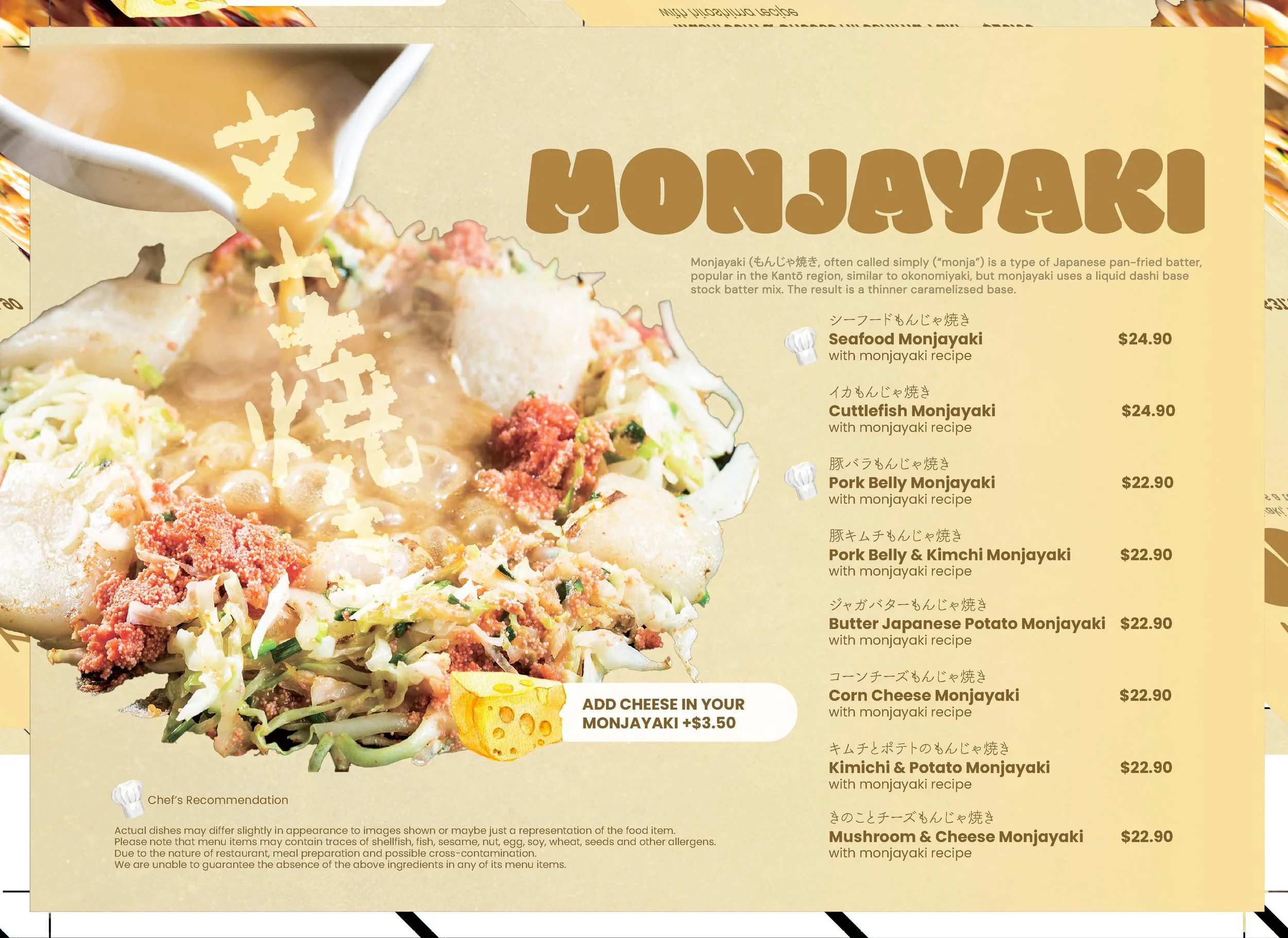 Menu — Dohtonbori Restaurant