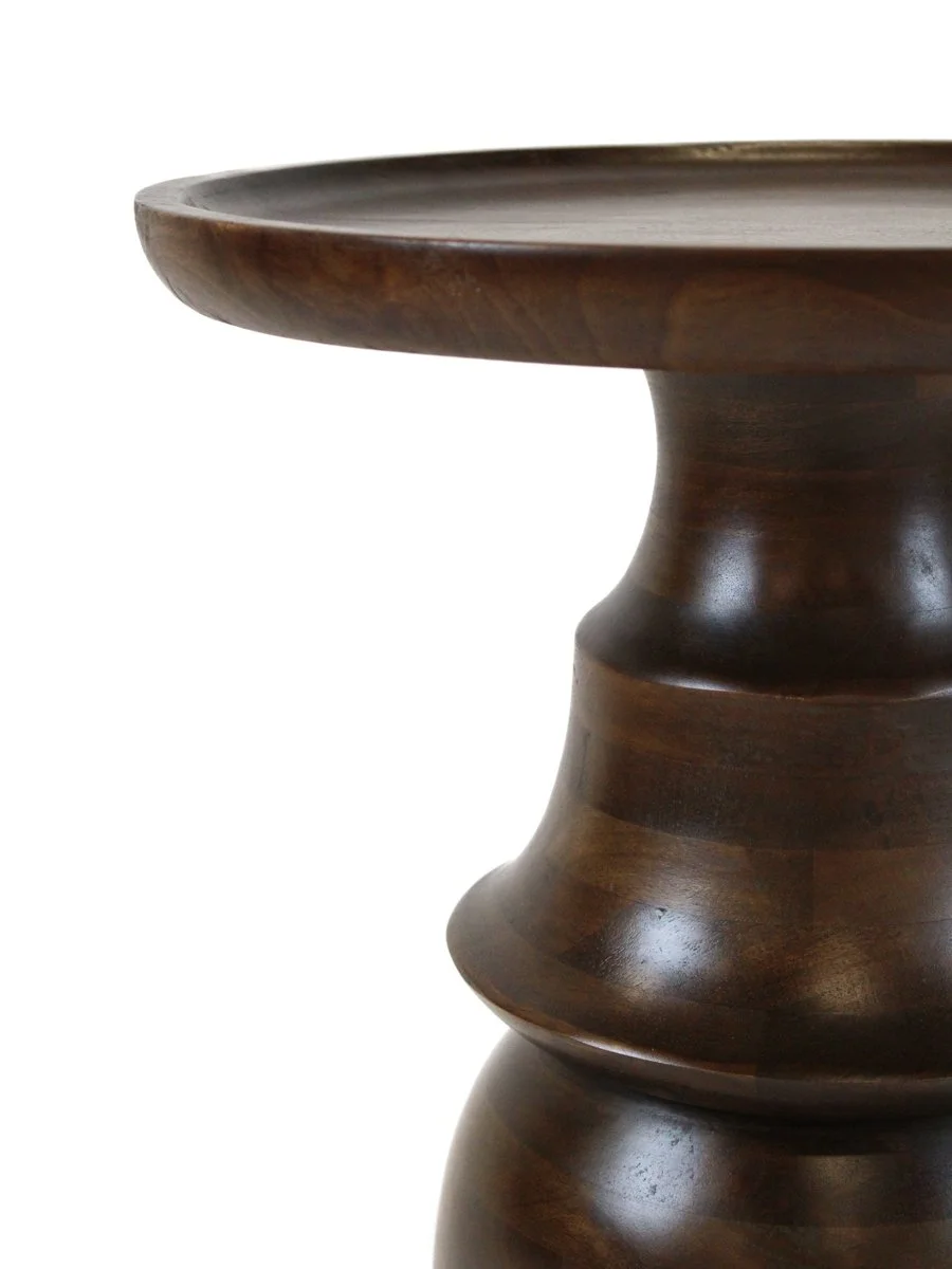 Lathe Side Table – Solid Wood Side Table with Sculptural Base — Curated ...