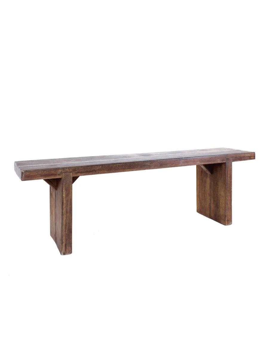 Reclaimed Slab Bench — Curated Furnishings