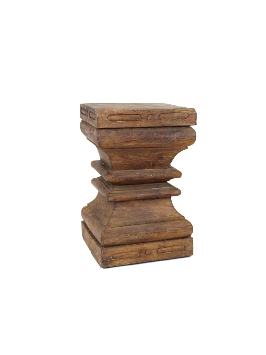 Vintage Pillar Stool — Curated Furnishings
