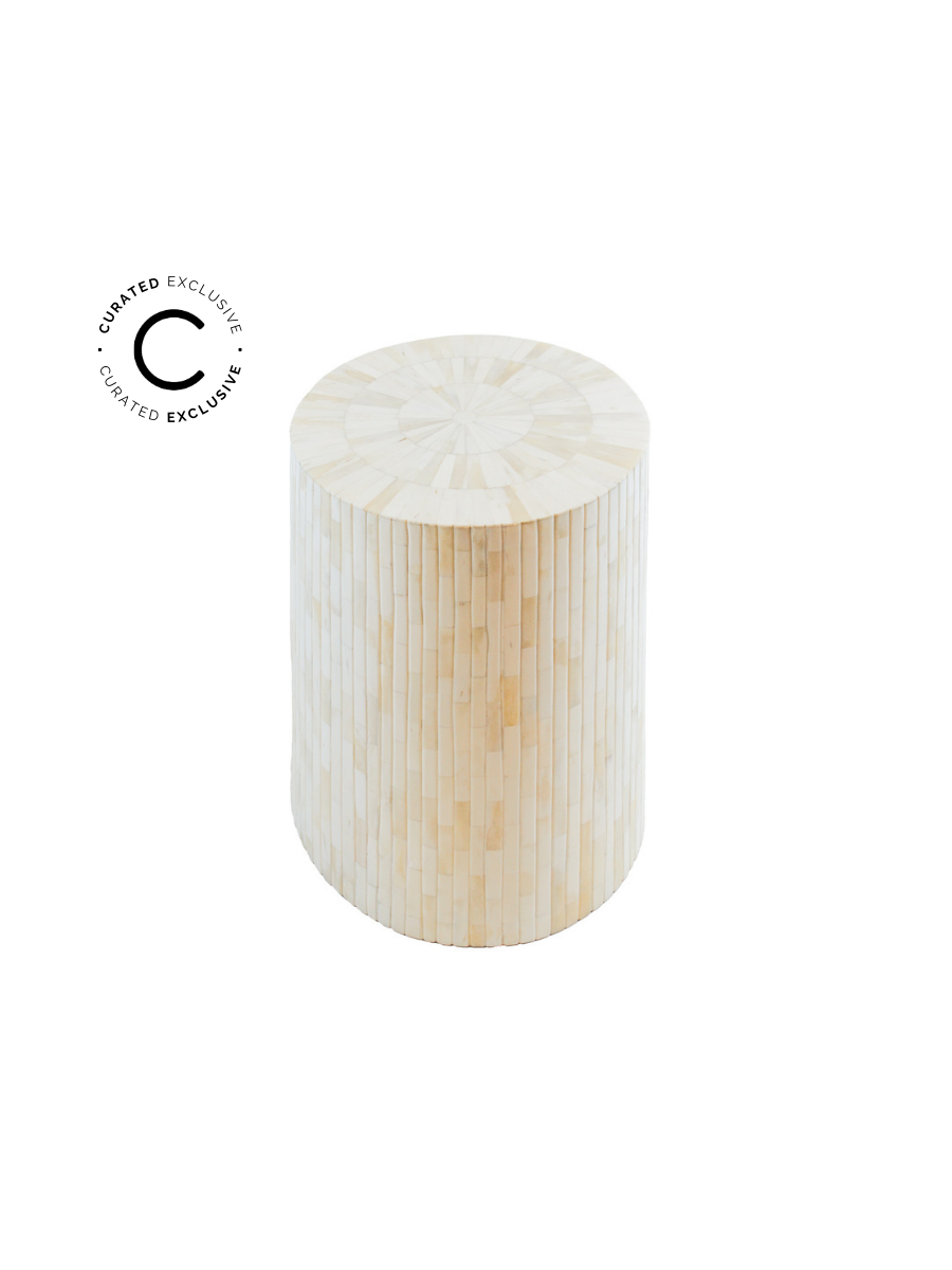 Dorothea Bone Inlay Pillar — Curated Furnishings