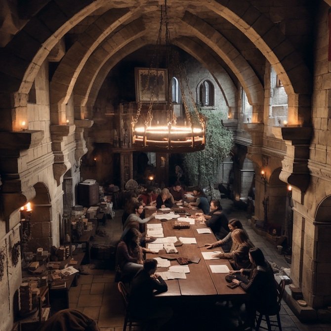 Tabletop RPG in a Castle