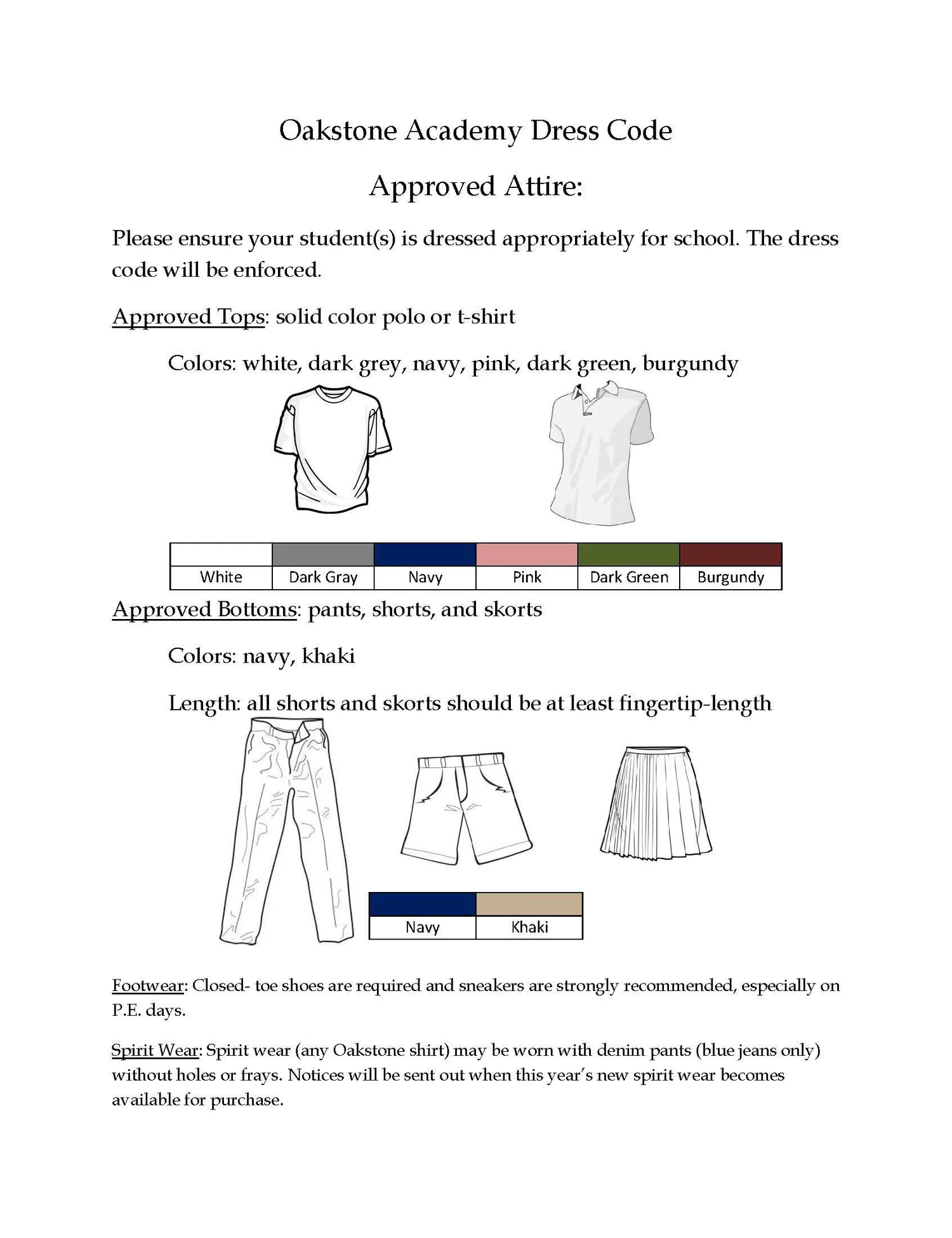Dress Code — Oakstone Academy Palm Beach