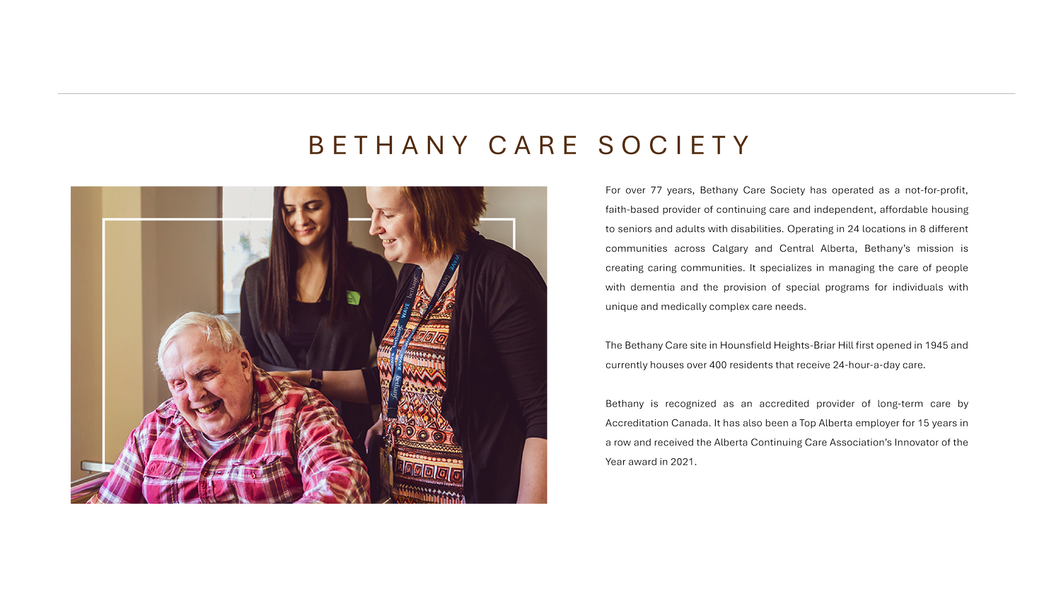 Communications Bethany Care