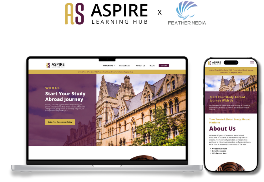 Aspire Web UI & UX Design — Feather Media