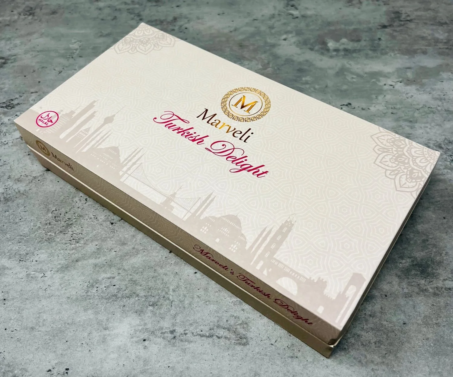 Turkish Delight Gift Box Lokum Fruit Swirls Mix