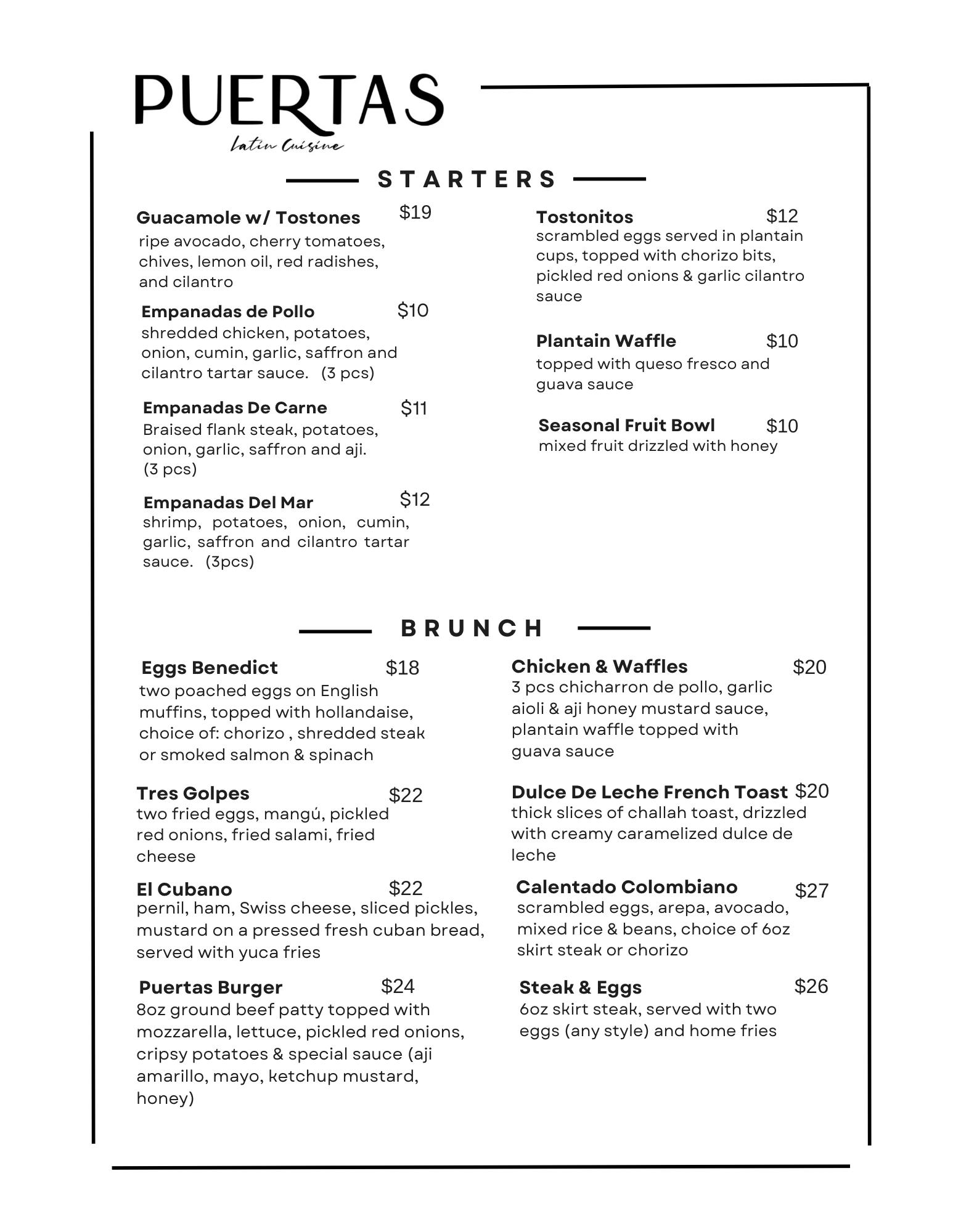 Menu — Puertas