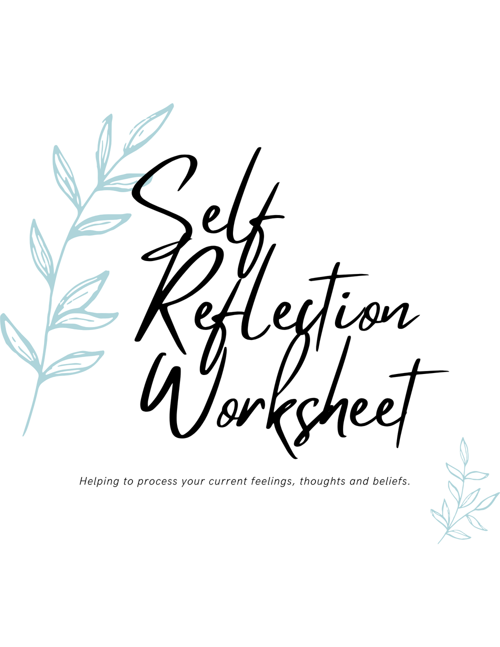 Self Reflection Worksheet — Divine Strength Counseling PLLC