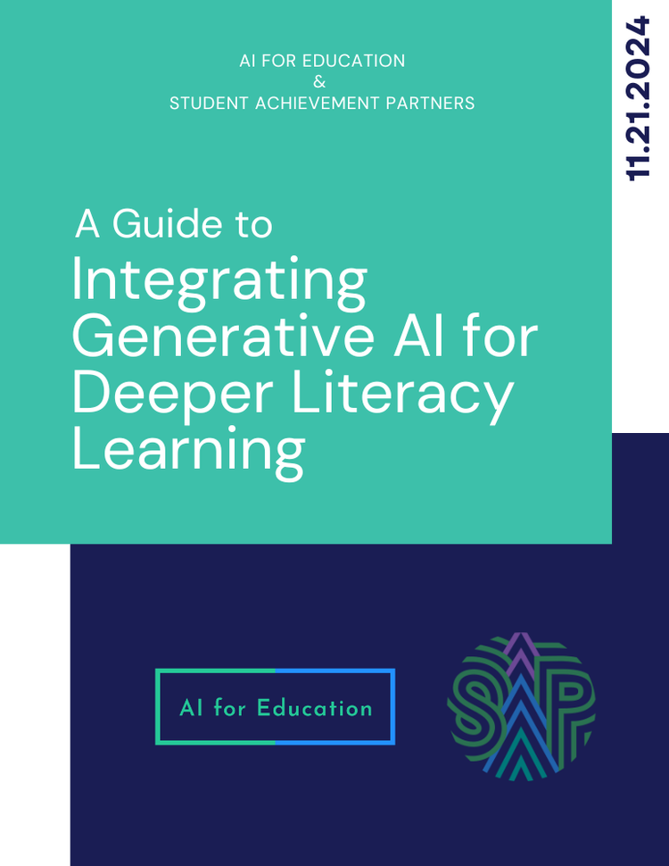 Guide to Integrating Generative AI for Deeper Literacy Learning — AI ...