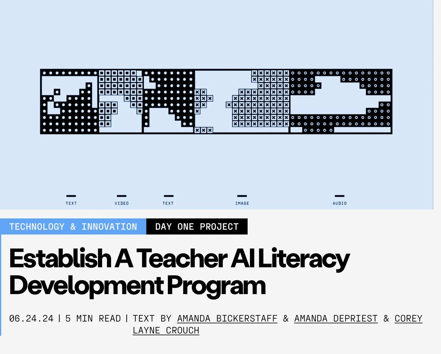 Teacher AI Literacy Development Program — AI for Education