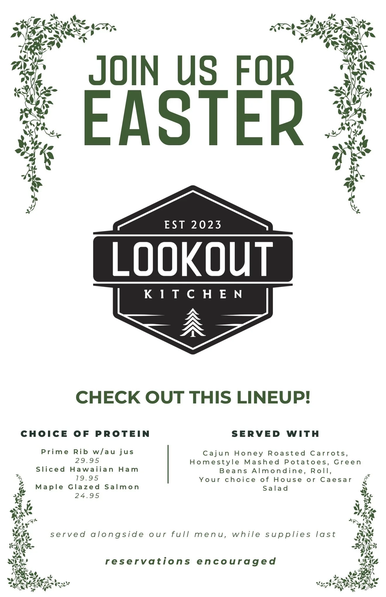 Easter At Lookout Kitchen — TheLookoutKitchen