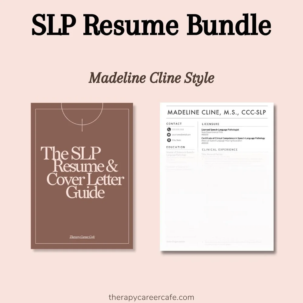 SLP Resume Bundle: Maddie Evans Style — Therapy Career Cafe