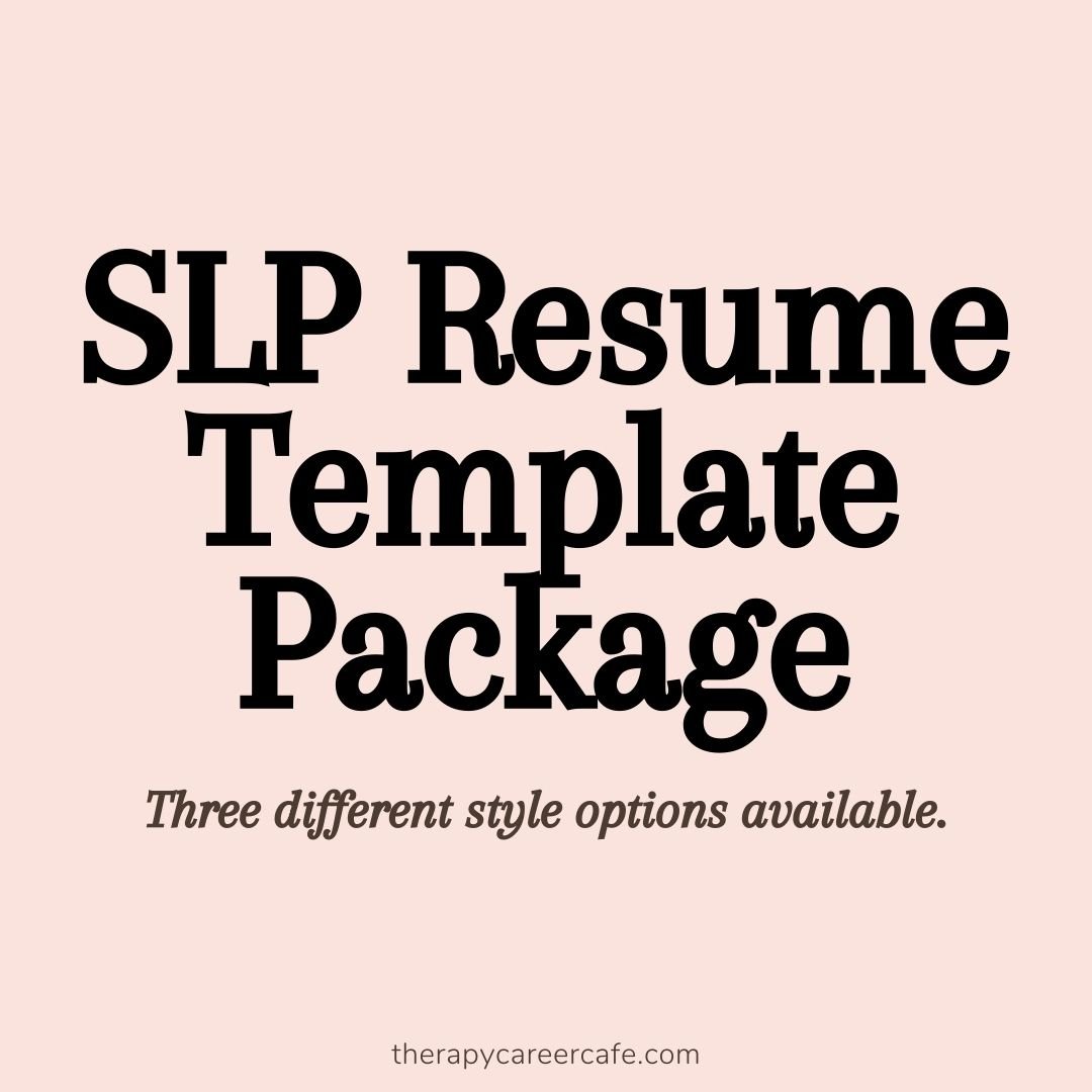 SLP Resume Template Package - Holly Adams Style — Therapy Career Cafe